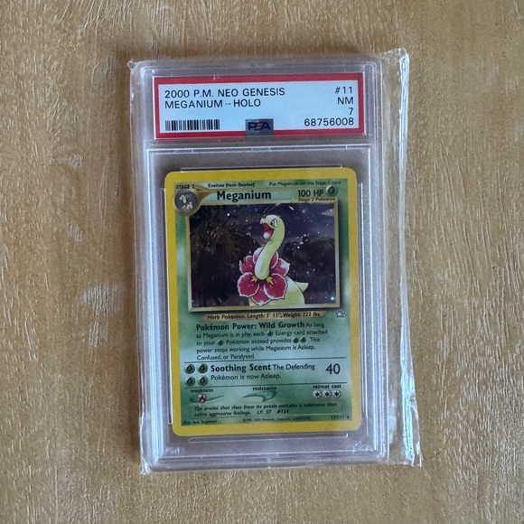 Pokemon | Other | 200 Neo Genesis Meganium Holo Pokemon Card Psa 7 ...